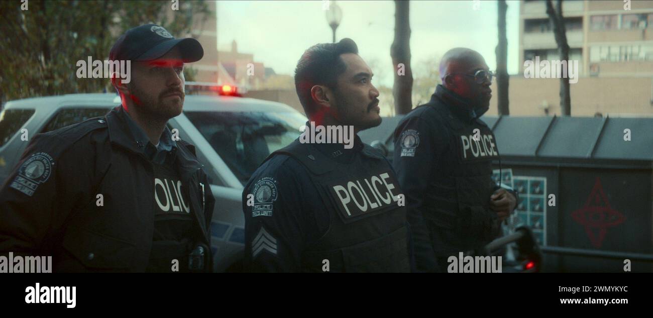CODE 8: PART II, from left: Altair Vincent, Alex Mallari Jr., Moe Jeudy ...