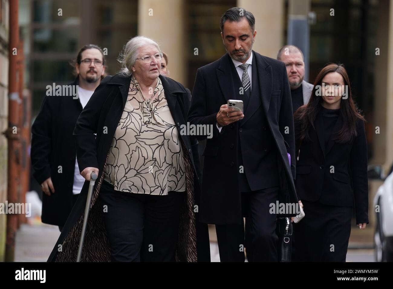 Emma Caldwell's mother, Margaret Caldwell (left) and solicitor Aamer ...