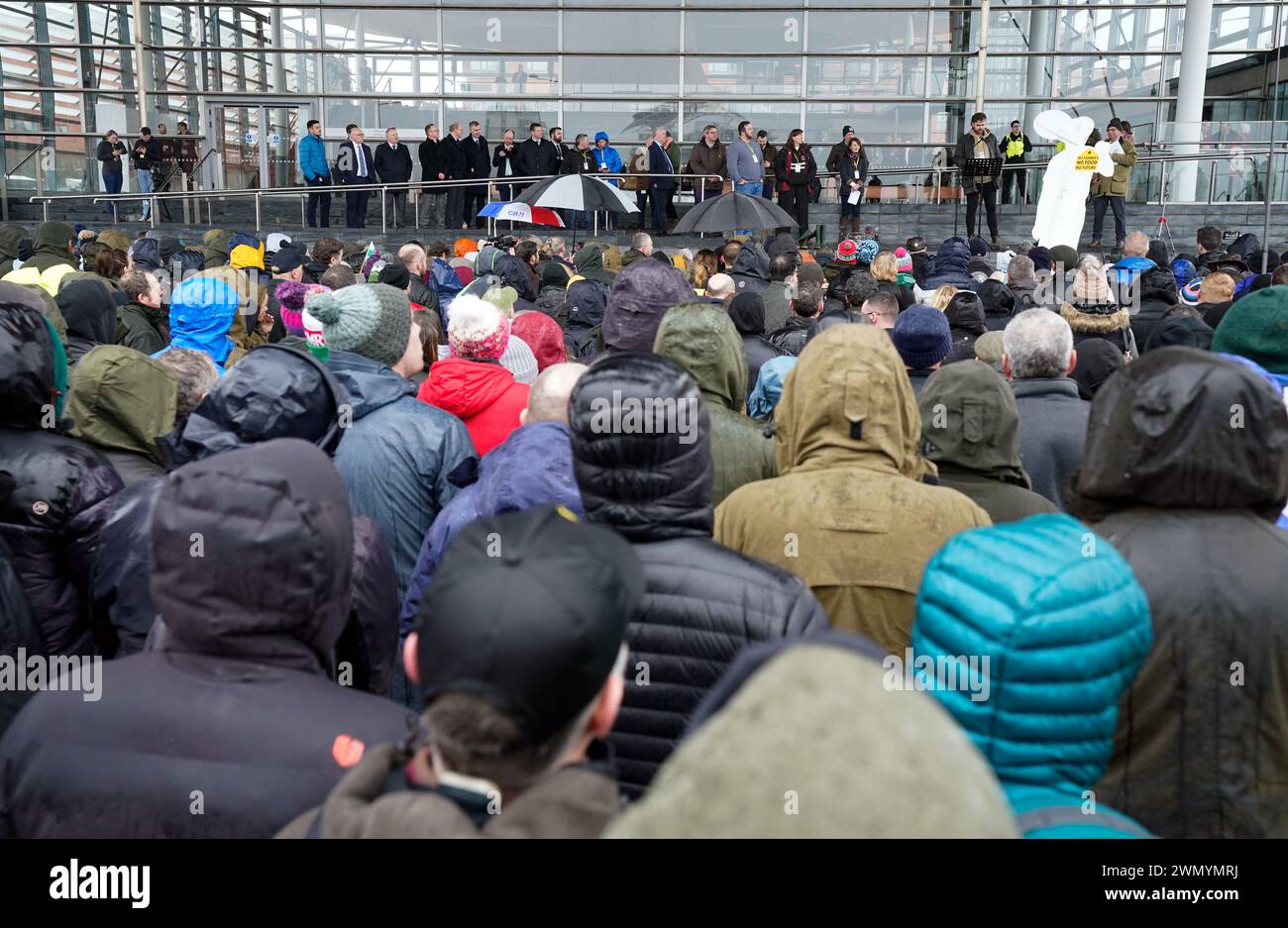 Farmers protest outside the Senedd in Cardiff over planned changes to ...
