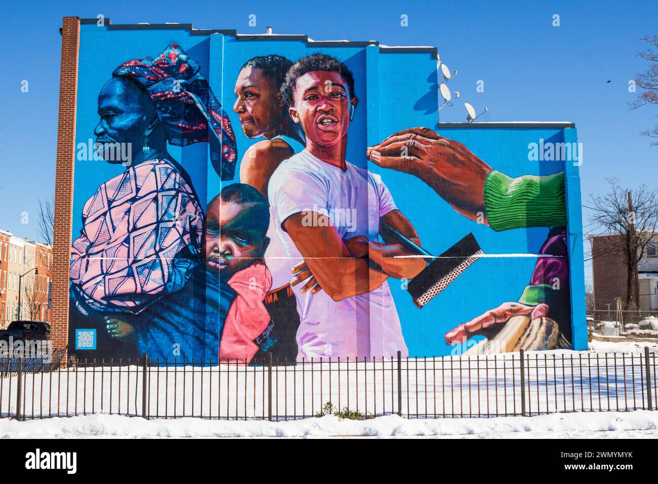 Color Mural depicting Black and African American History in Baltimore ...