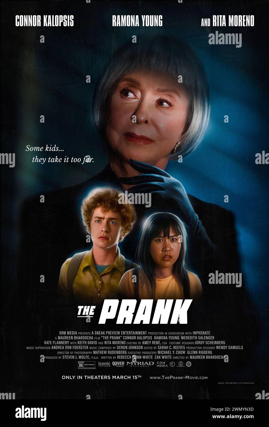 THE PRANK, US poster, from left: Connor Kalopsis, Rita Moreno, Ramona ...