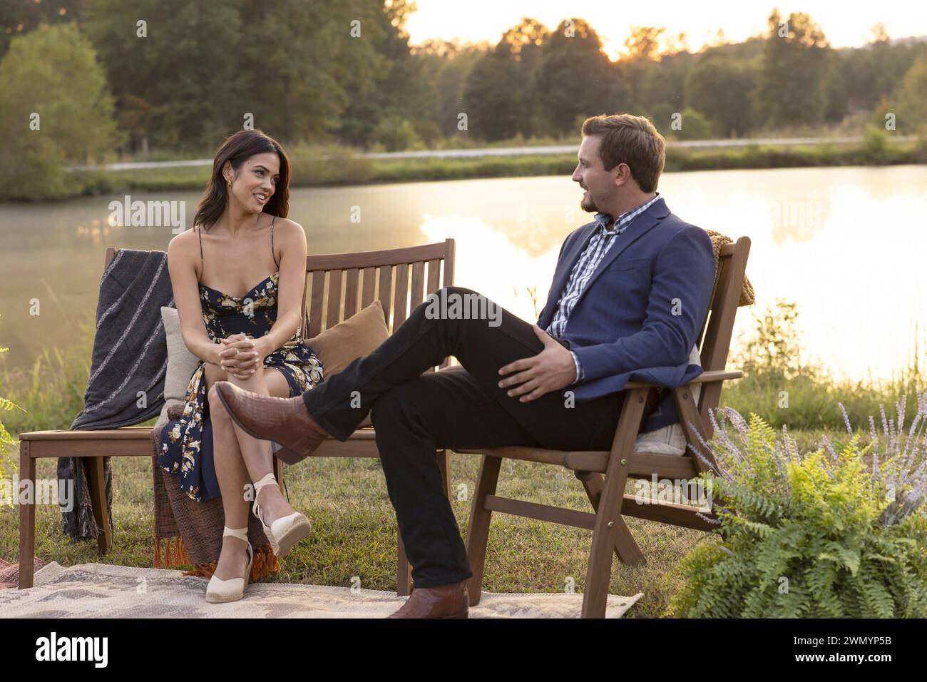 FARMER WANTS A WIFE, from left: Dater Kiara Jones, Farmer Mitchell ...