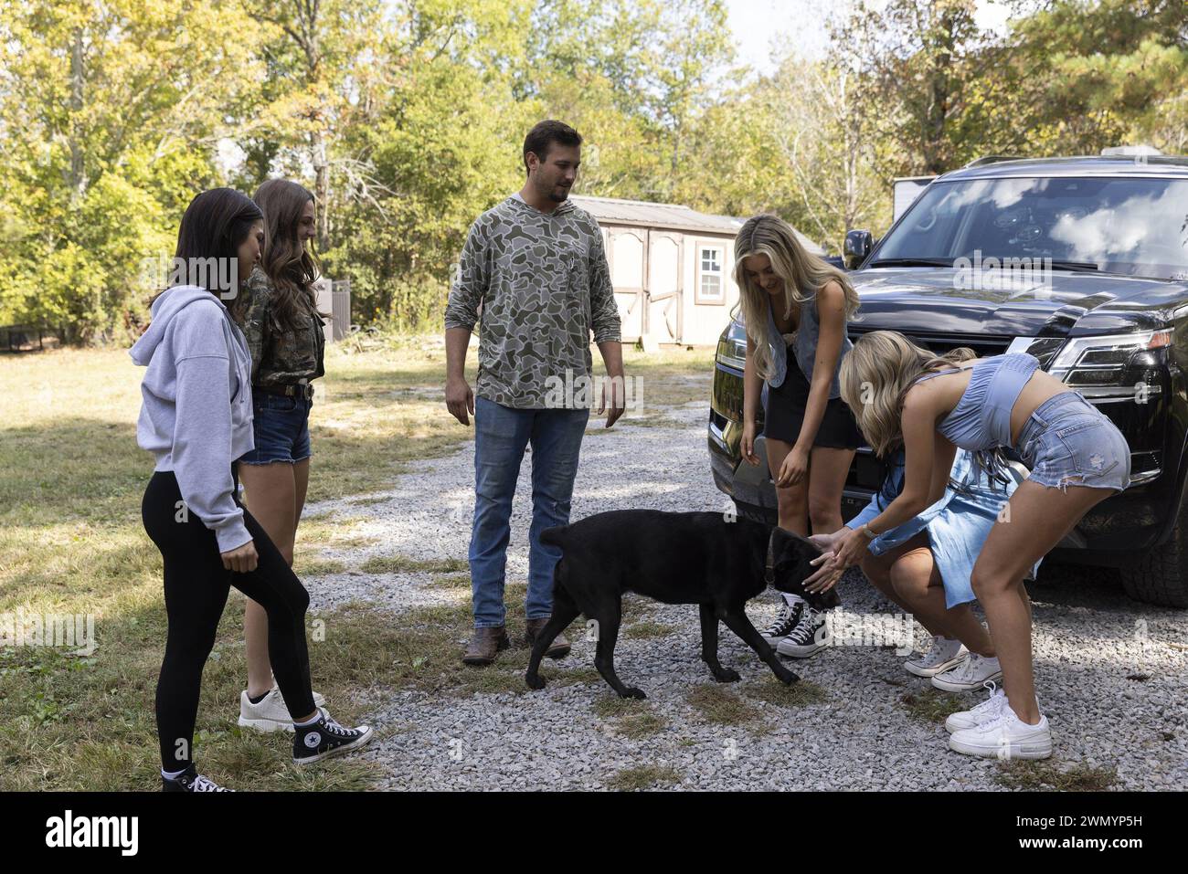 FARMER WANTS A WIFE, Farmer Mitchell Kolinsky (center) with his daters ...