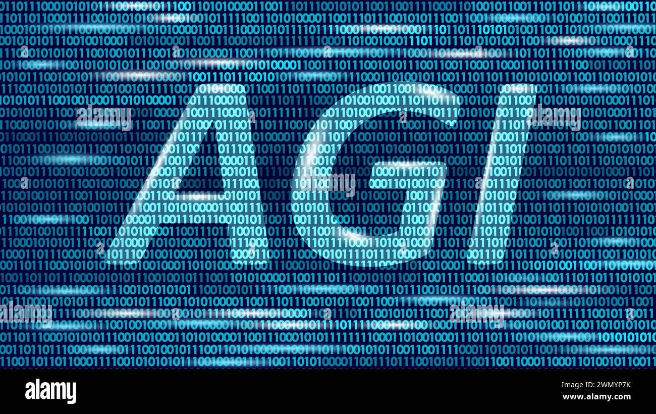 Artificial general intelligence wire web low poly letter symbols ...