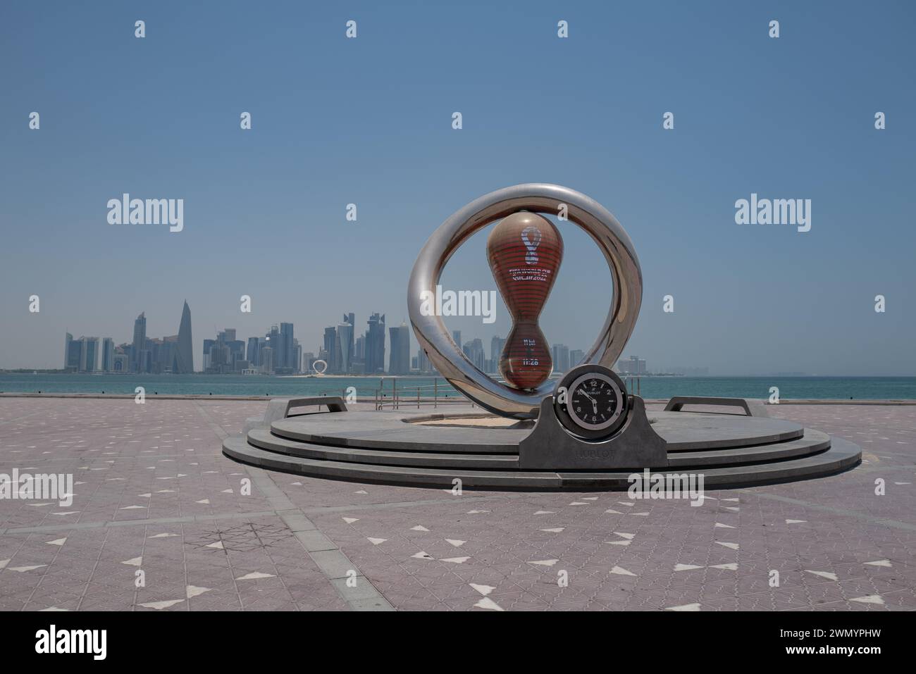 World Cup Countdown Clock, Doha, Qatar Stock Photo - Alamy
