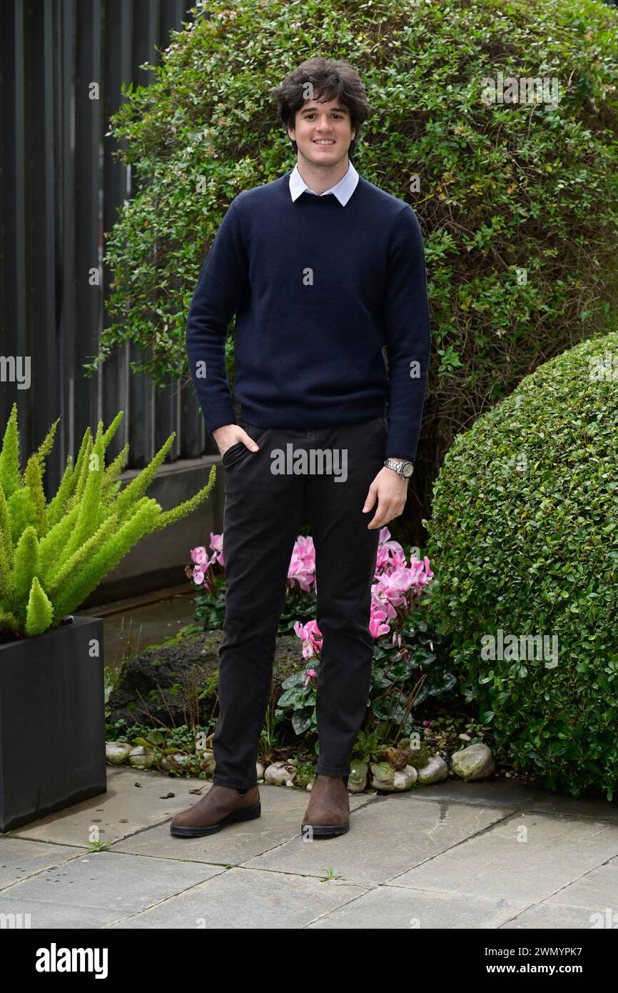 Rome, Italy. 28th Feb, 2024. Valerio Base attends the photocall of Rai ...