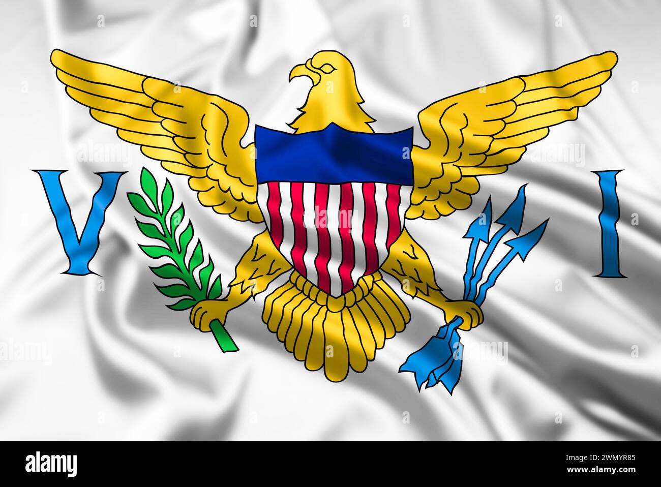 The flag of the United States Territory of The US Virgin Islands ...