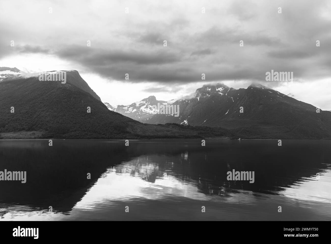 Pristine fjord Black and White Stock Photos & Images - Alamy