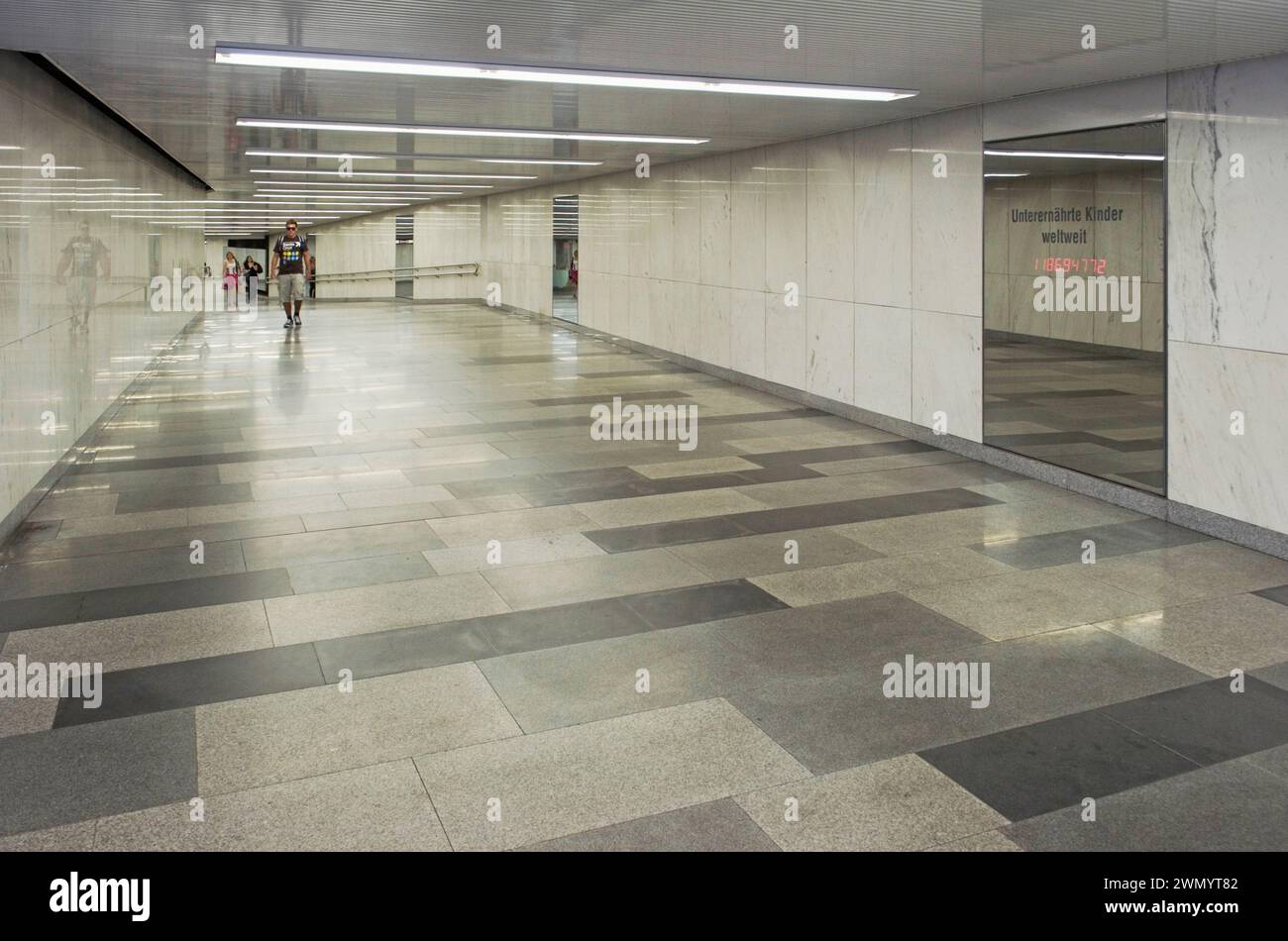 Vienna U-Bahn underground station walkway, Austria Stock Photo - Alamy