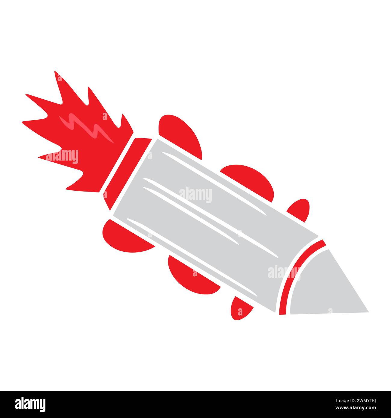 Rocket flame on white Stock Vector Images - Alamy