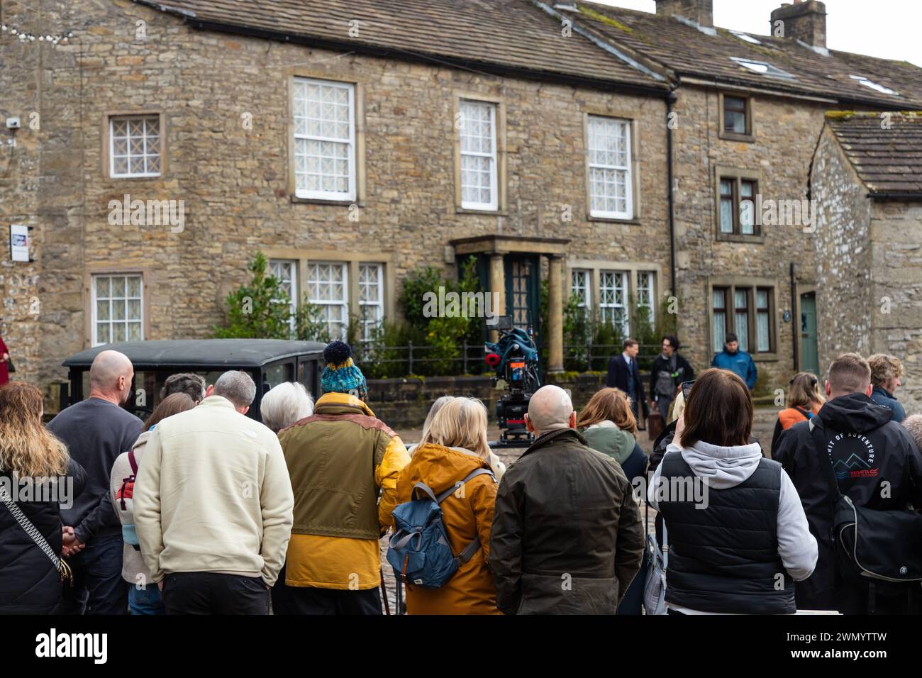 Grassington, Yorkshire, UK. 28th February 2024. Location filming begins ...