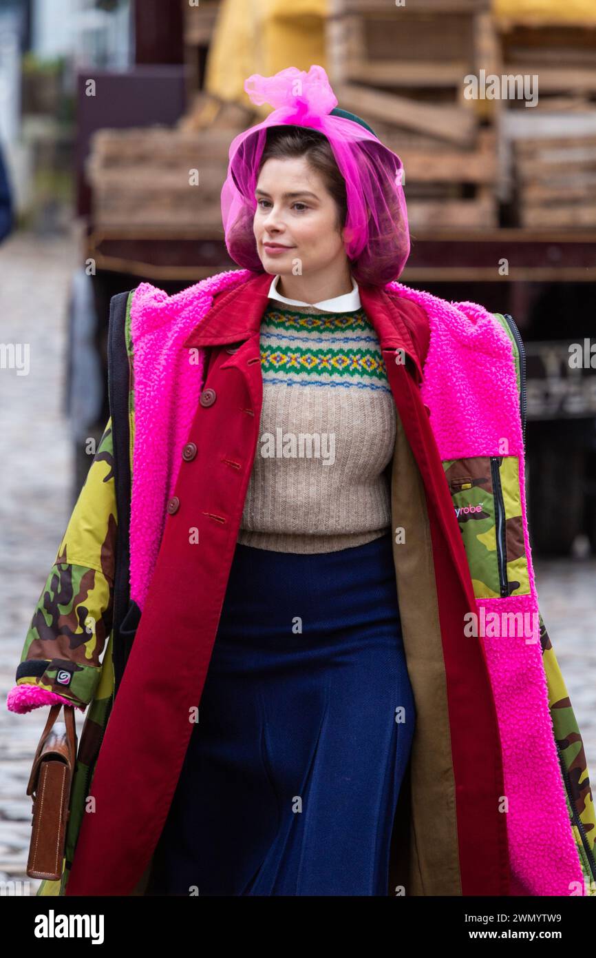 Grassington, Yorkshire, UK. 28th February 2024. Location filming begins ...