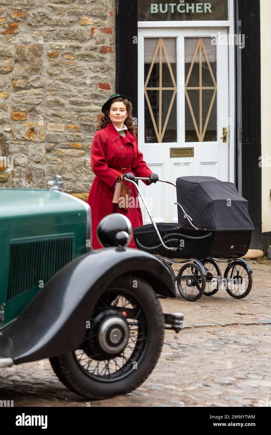 Grassington, Yorkshire, UK. 28th February 2024. Location filming begins ...