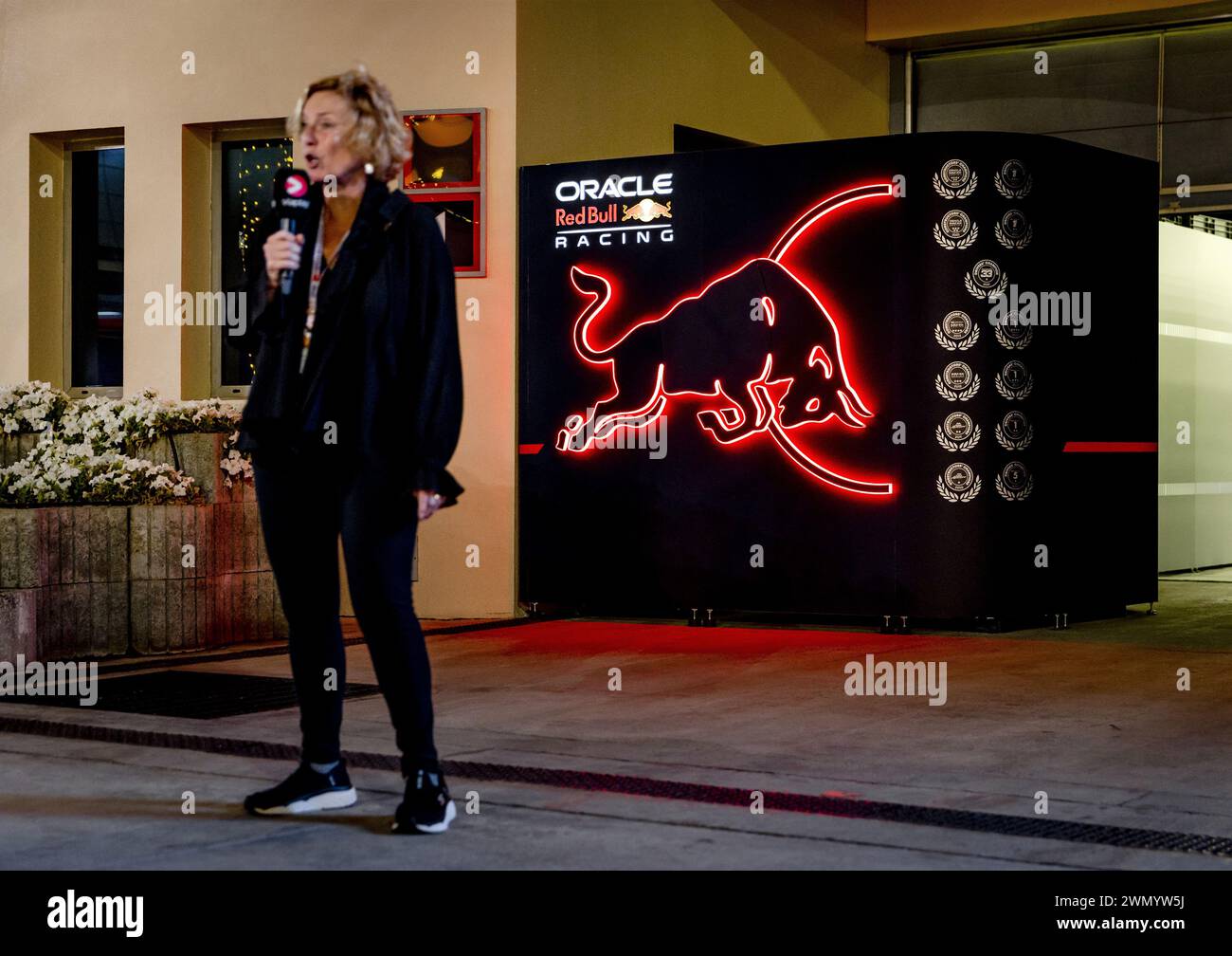 BAHRAIN - Press at the Red Bull Racing team following the acquittal of Red Bull team boss ...