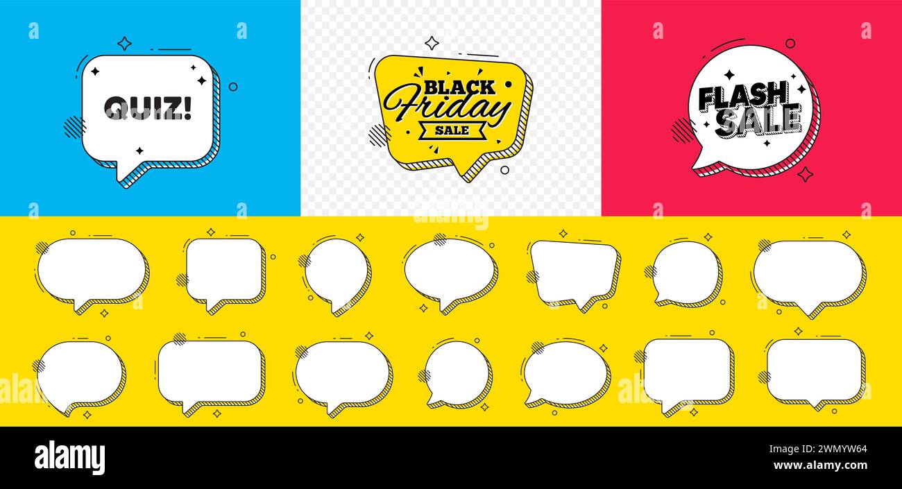 Quiz symbol. Answer question sign. Flash sale chat speech bubble ...