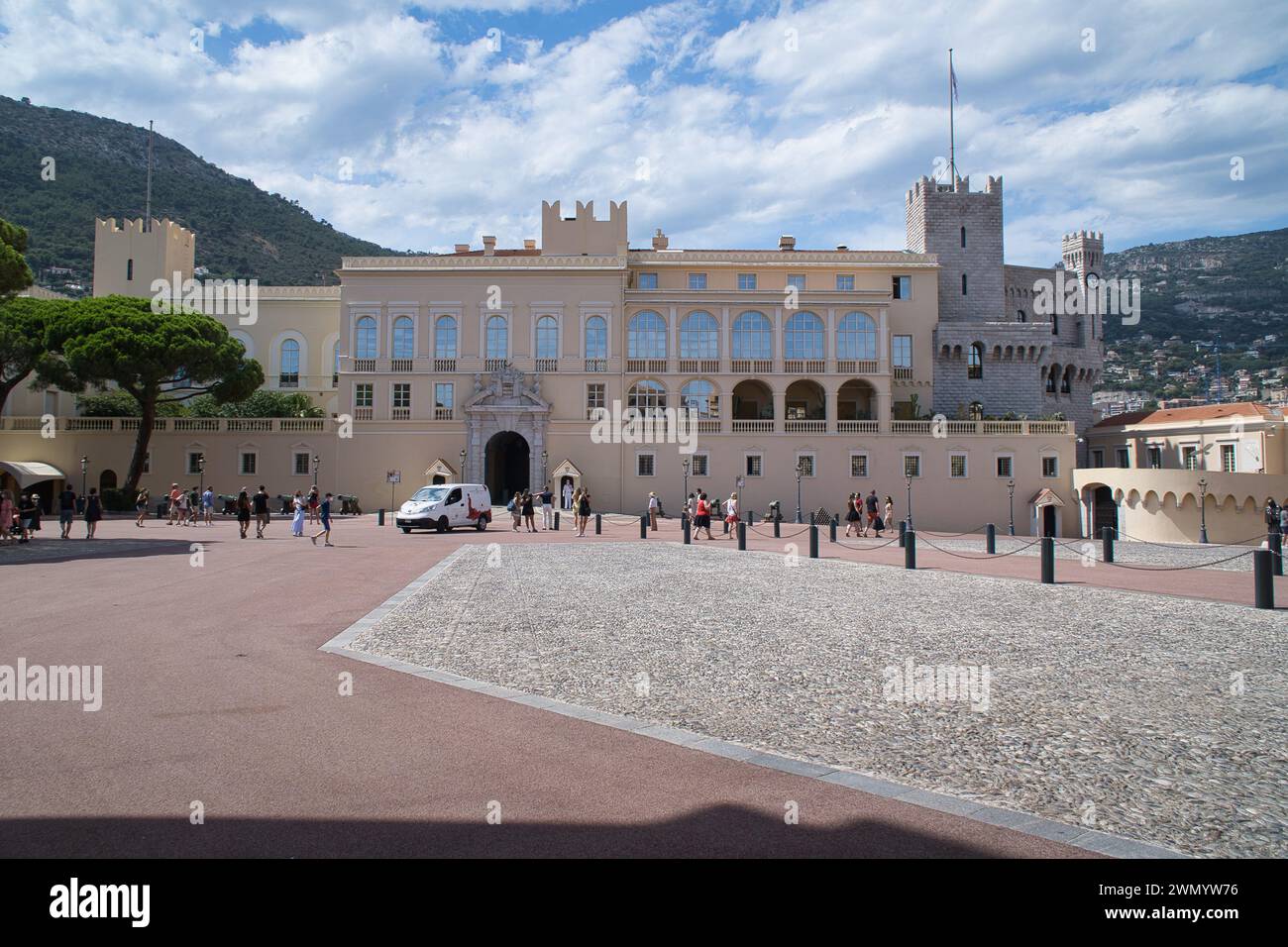 Monte Carlo, Monaco-August 3,2021- View of beautiful royal palace of ...