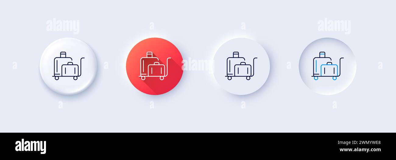 Airport trolley icon outline hi-res stock photography and images - Alamy