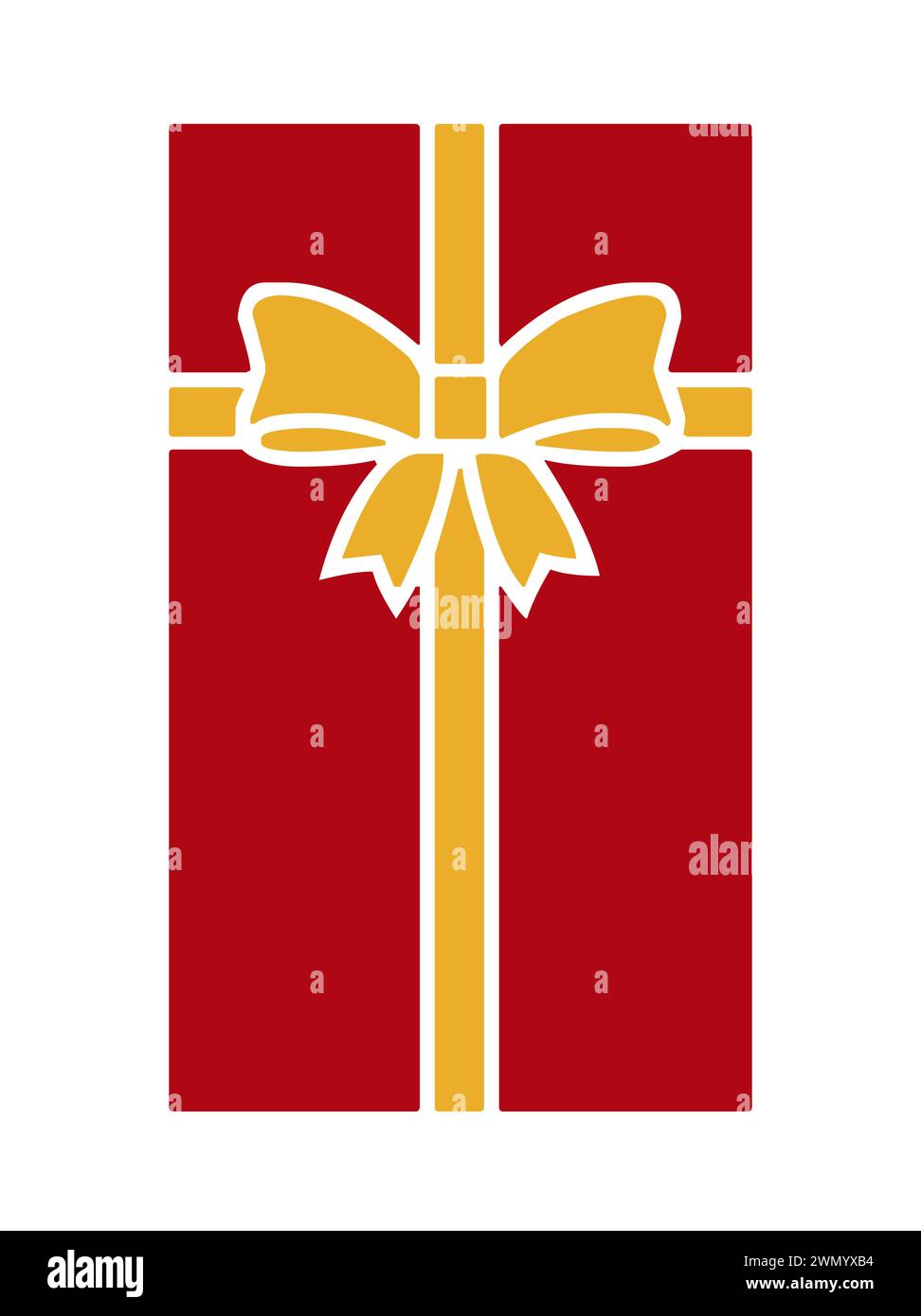 Red wrapped box isolated Stock Vector Images - Alamy