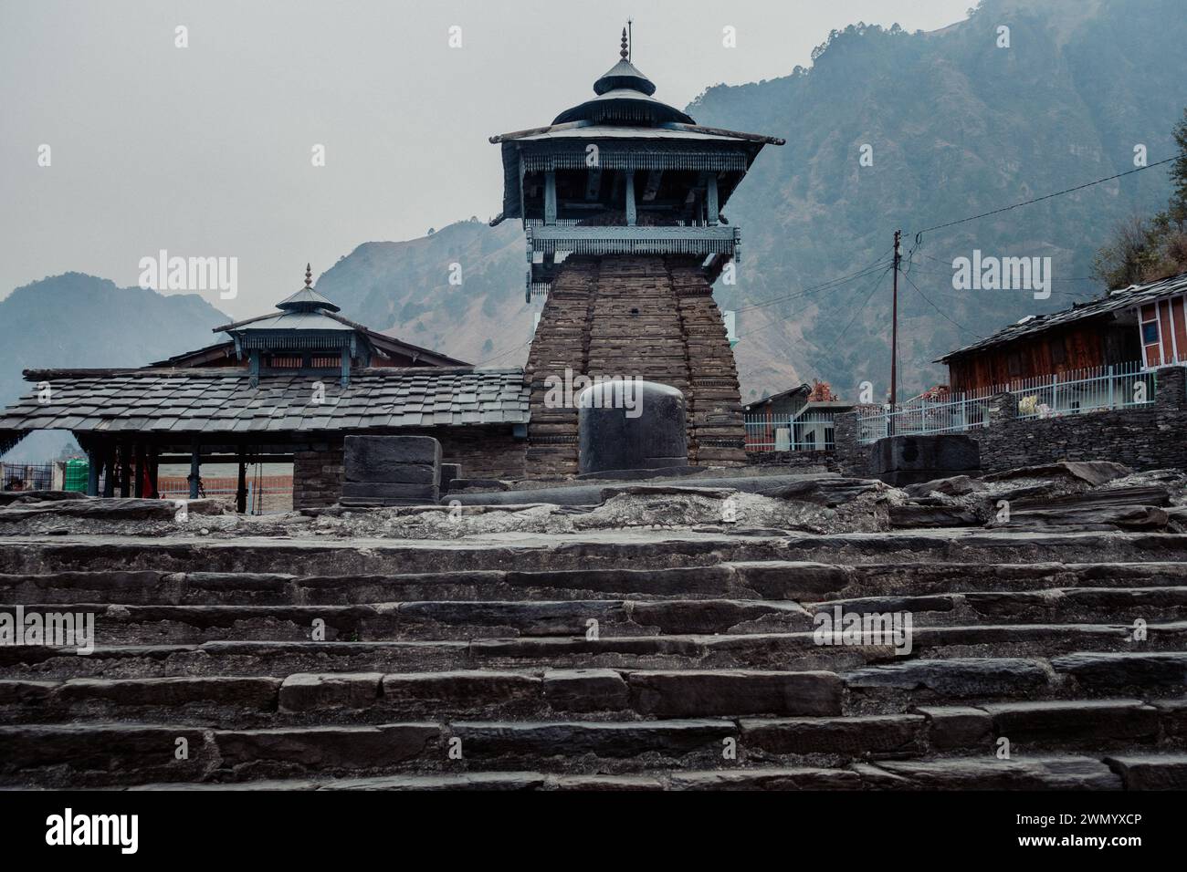 Feb.18th 2024, Uttarakhand India. Ancient Lakhamandal Shiva Temple ...