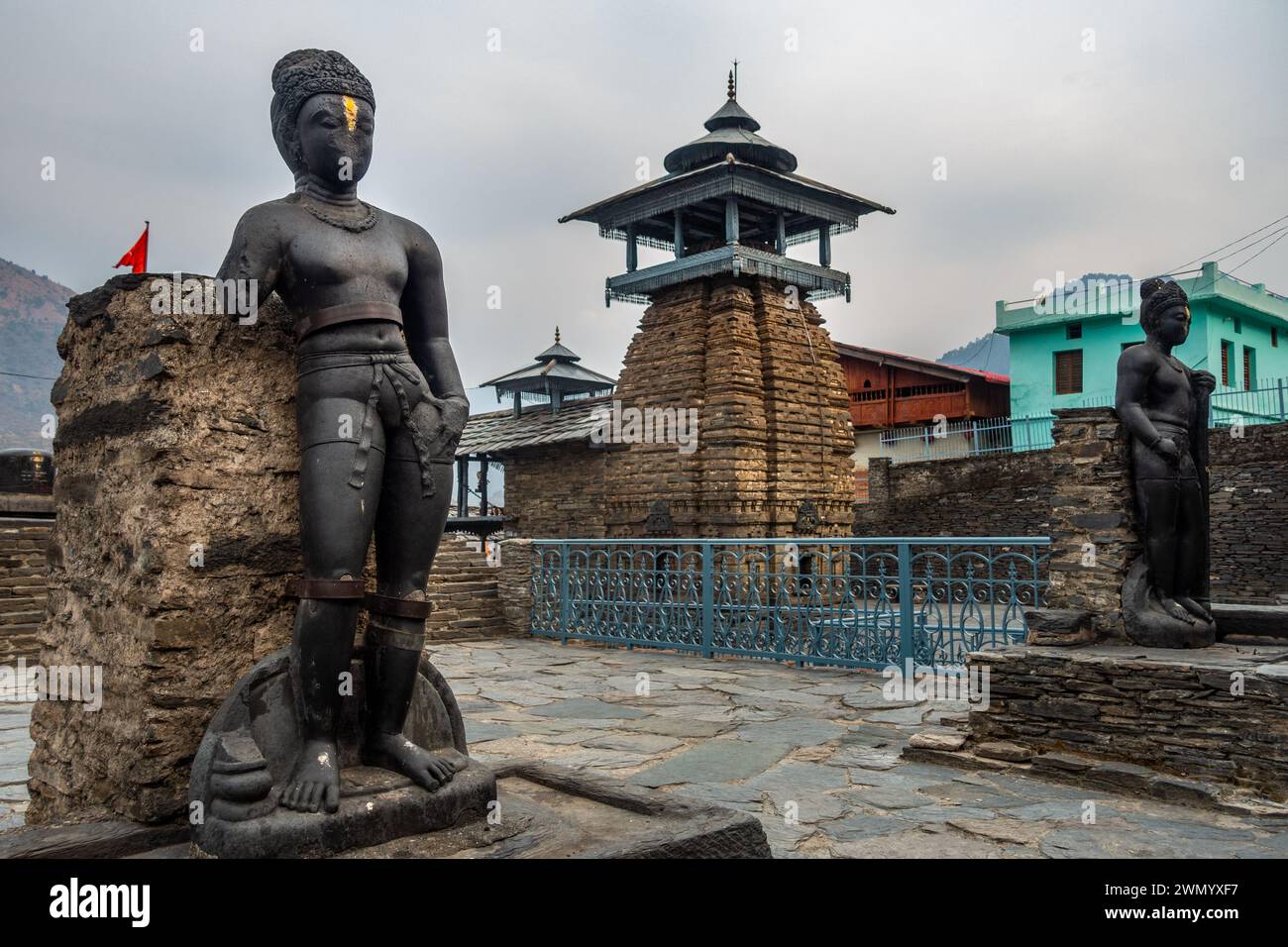Feb.18th 2024, Uttarakhand India.Lakhamandal Temple Dvarapala: Ancient ...