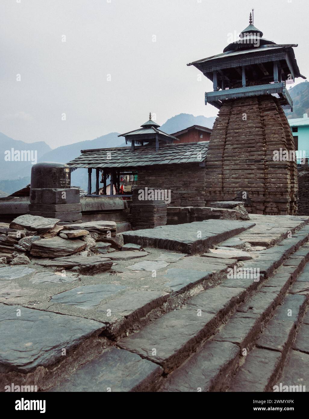 Feb.18th 2024, Uttarakhand India. Lakhamandal. Temple Exterior. View ...