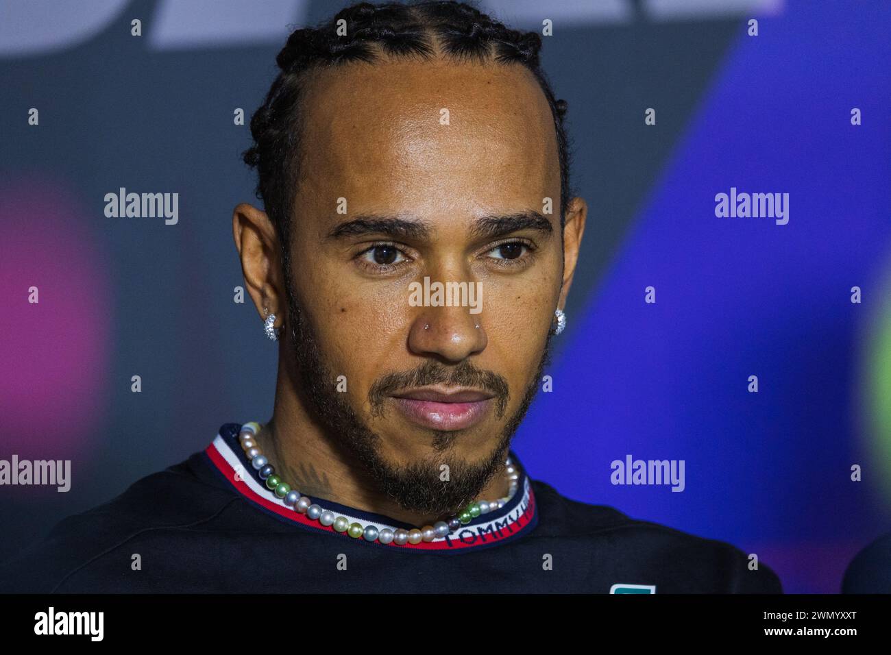 MANAMA, BAHRAIN, Bahrain International Circuit, 28.Feb.2024: Lewis ...