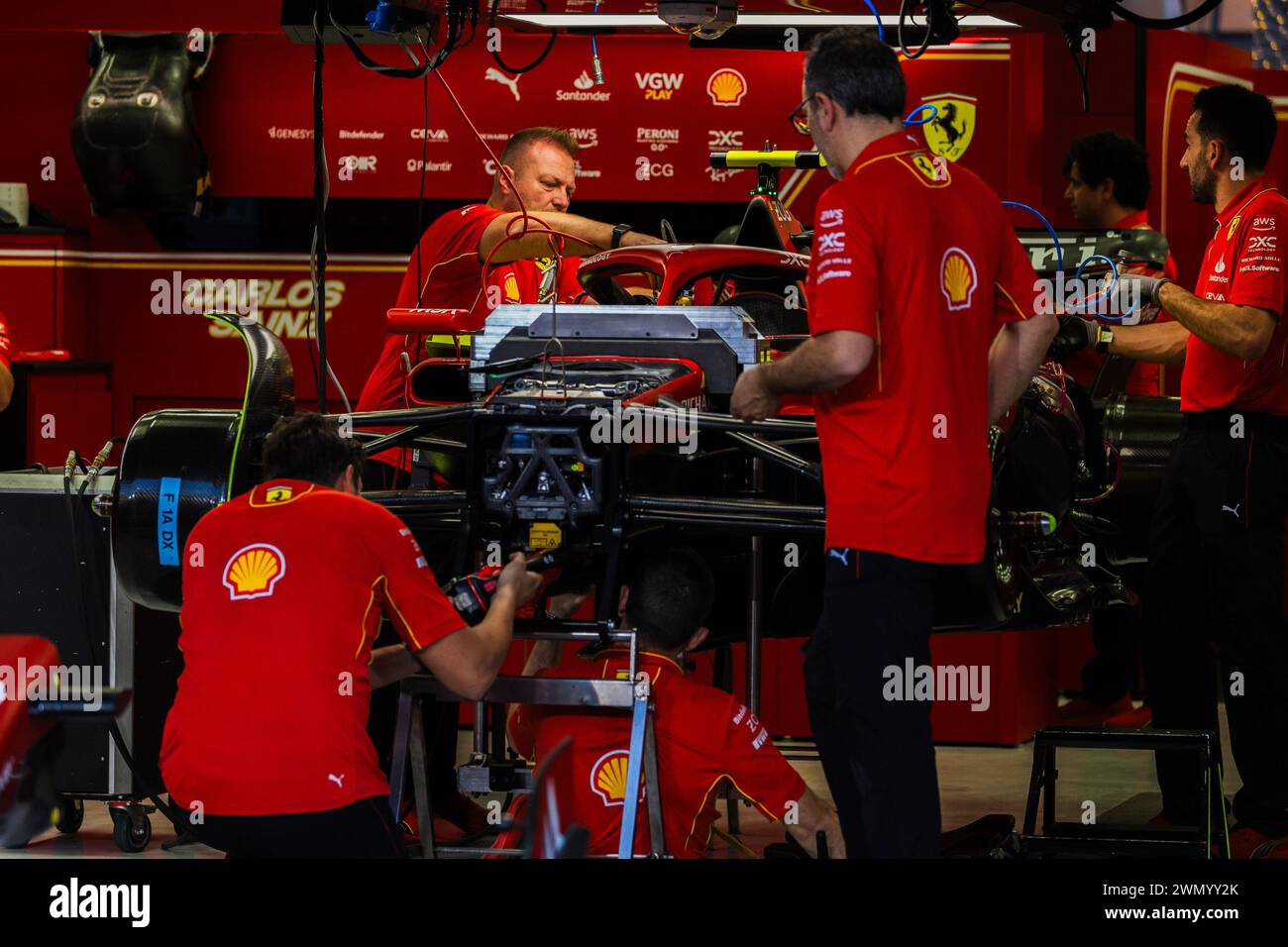 MANAMA, BAHRAIN, Bahrain International Circuit, 28.Feb.2024: Scuderia Ferrari F1 Car and ...