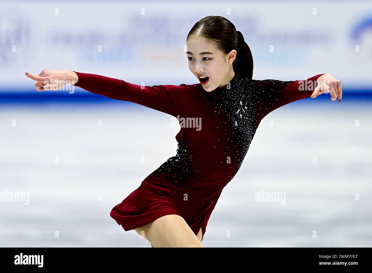 Rena UEZONO (JPN), during Junior Women Short Program, at the ISU World ...
