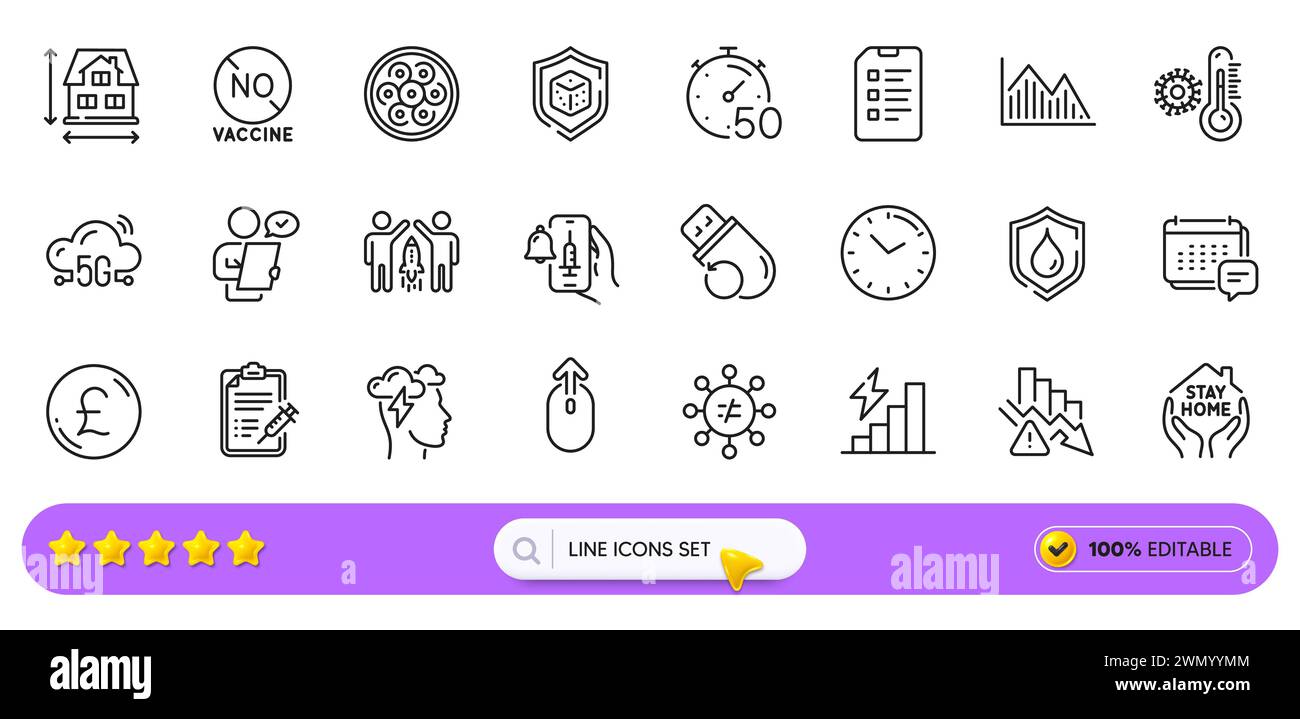 Mindfulness stress, Timer and Discrimination line icons for web app ...