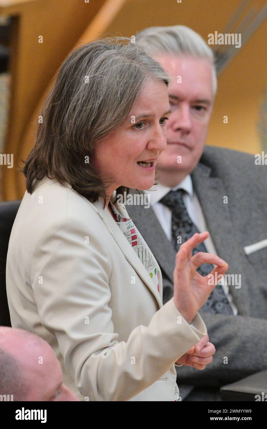 Edinburgh Scotland, UK 28 February 2024. Minister for Social Care ...