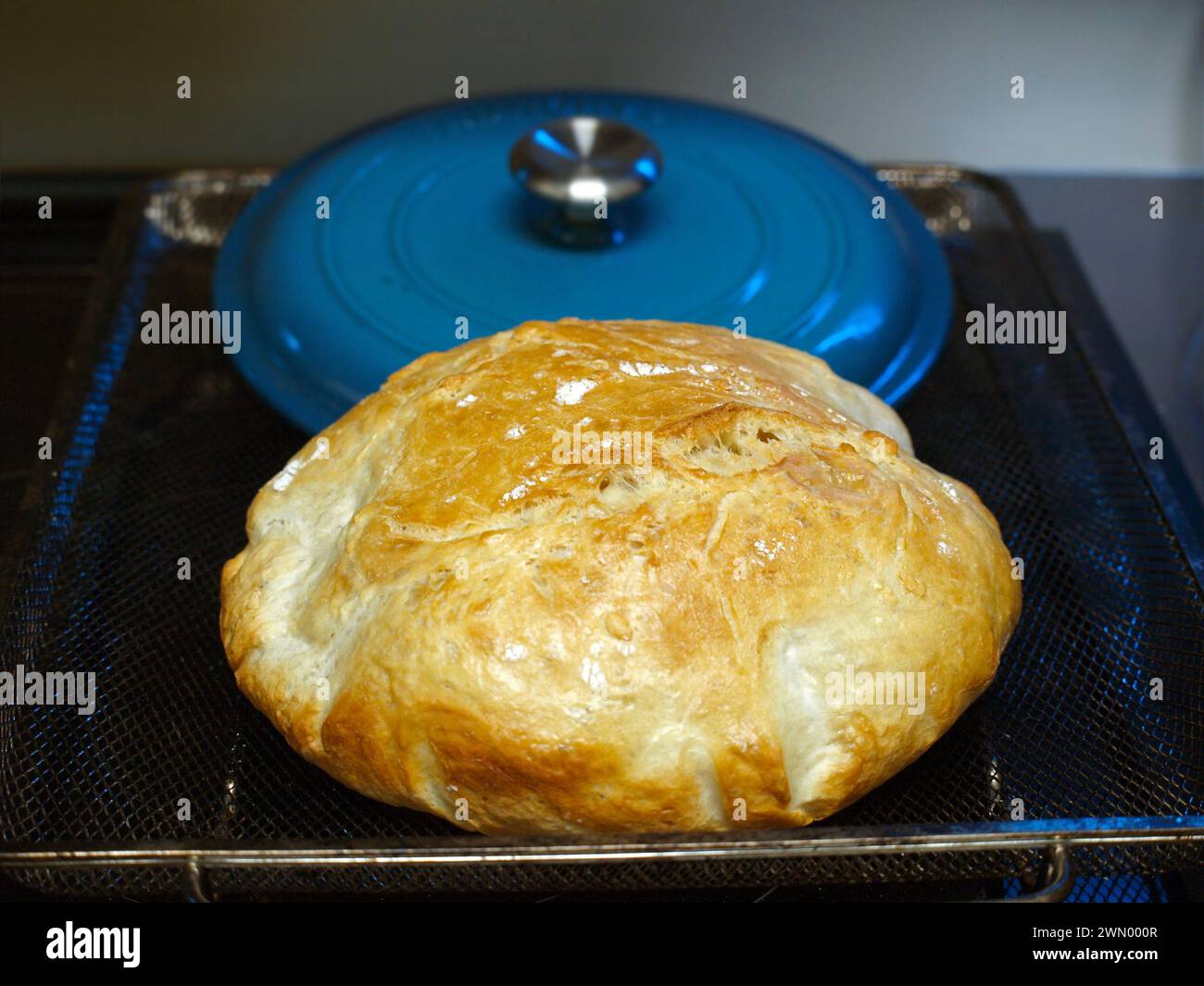 Rustic traditional bread out of the oven. Homemade healthy food Stock ...