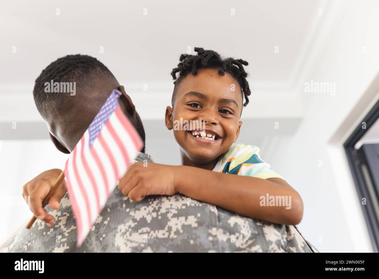 American soldier boy holding national hi-res stock photography and ...