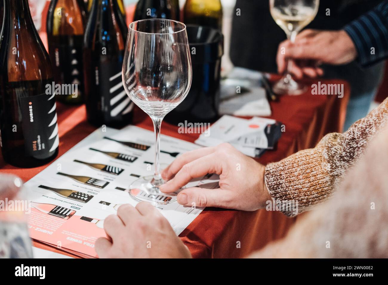 Evaluating Wines at a Professional Wine Tasting Event Stock Photo - Alamy