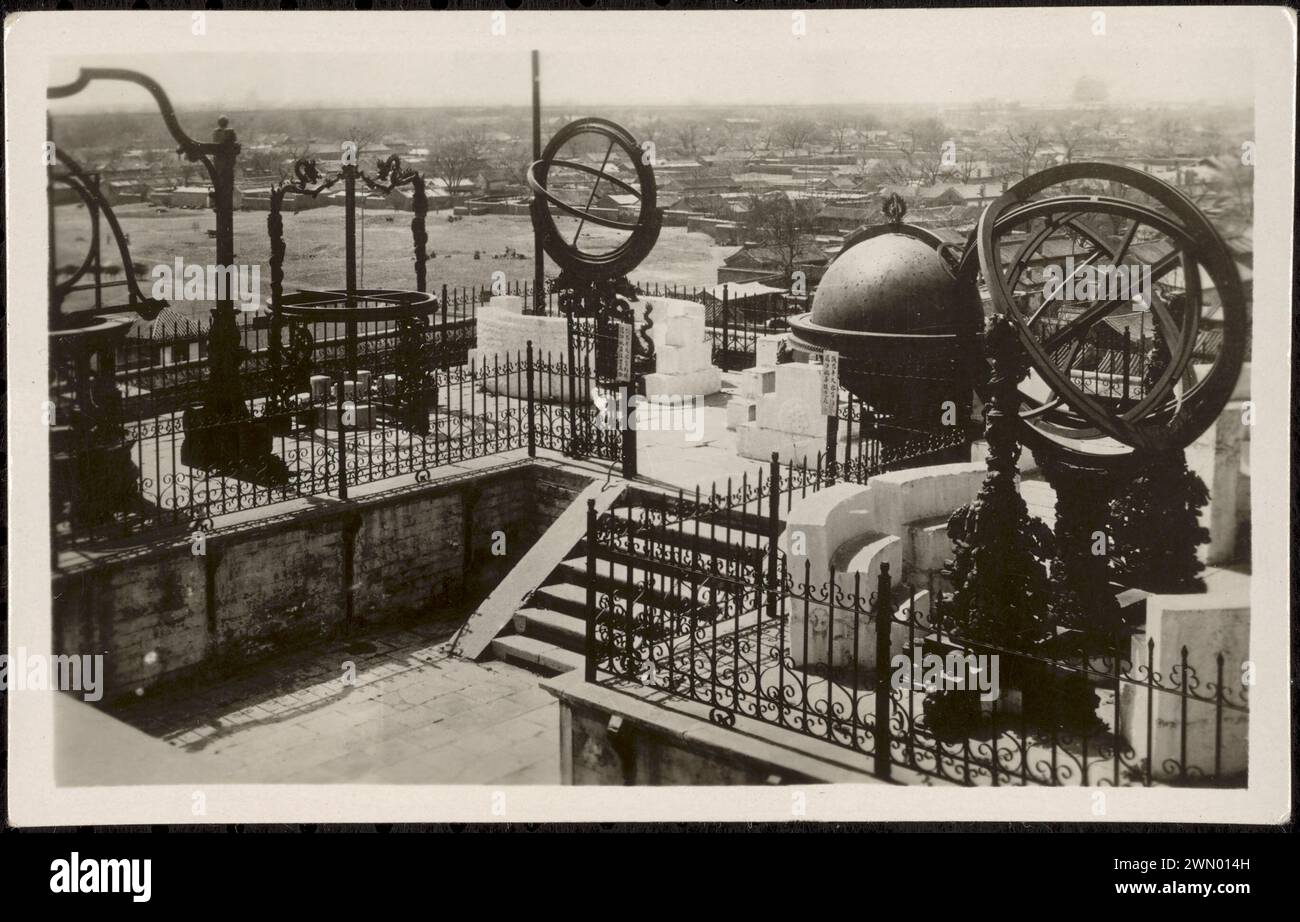 Bronze instruments, old observatory, Peking. Bronze instruments, old observatory, Peking Stock ...
