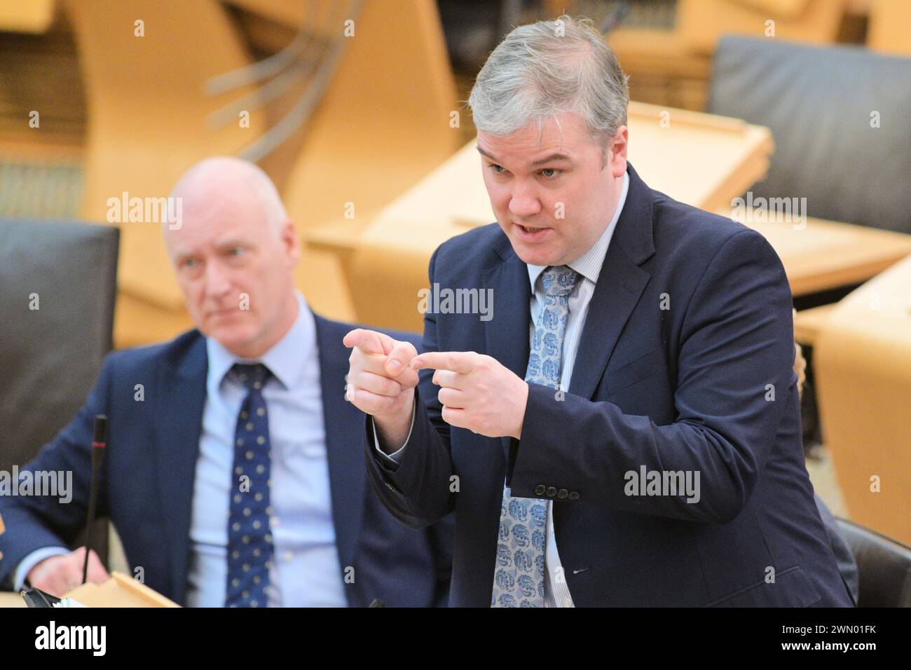 Edinburgh Scotland, UK 28 February 2024 .Minister for Community Wealth ...