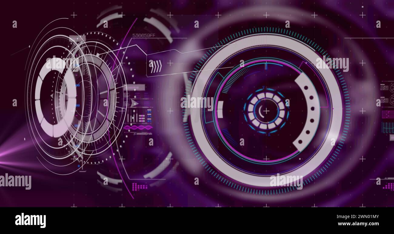 Image of diverse data processing on digital screen Stock Photo - Alamy