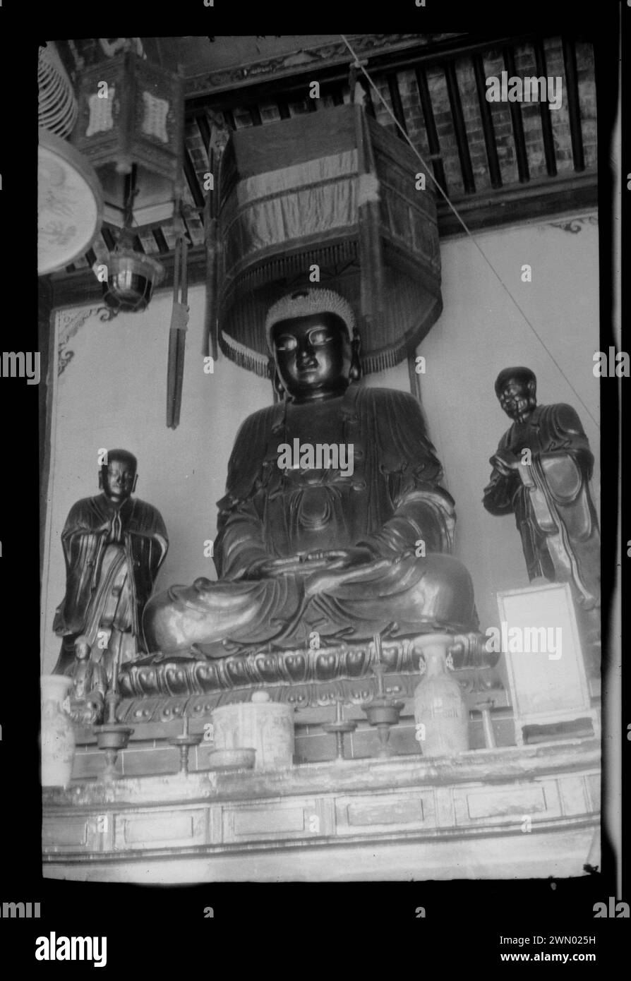 Statue covered with gold leaf, Nanking. Statue covered with gold leaf ...