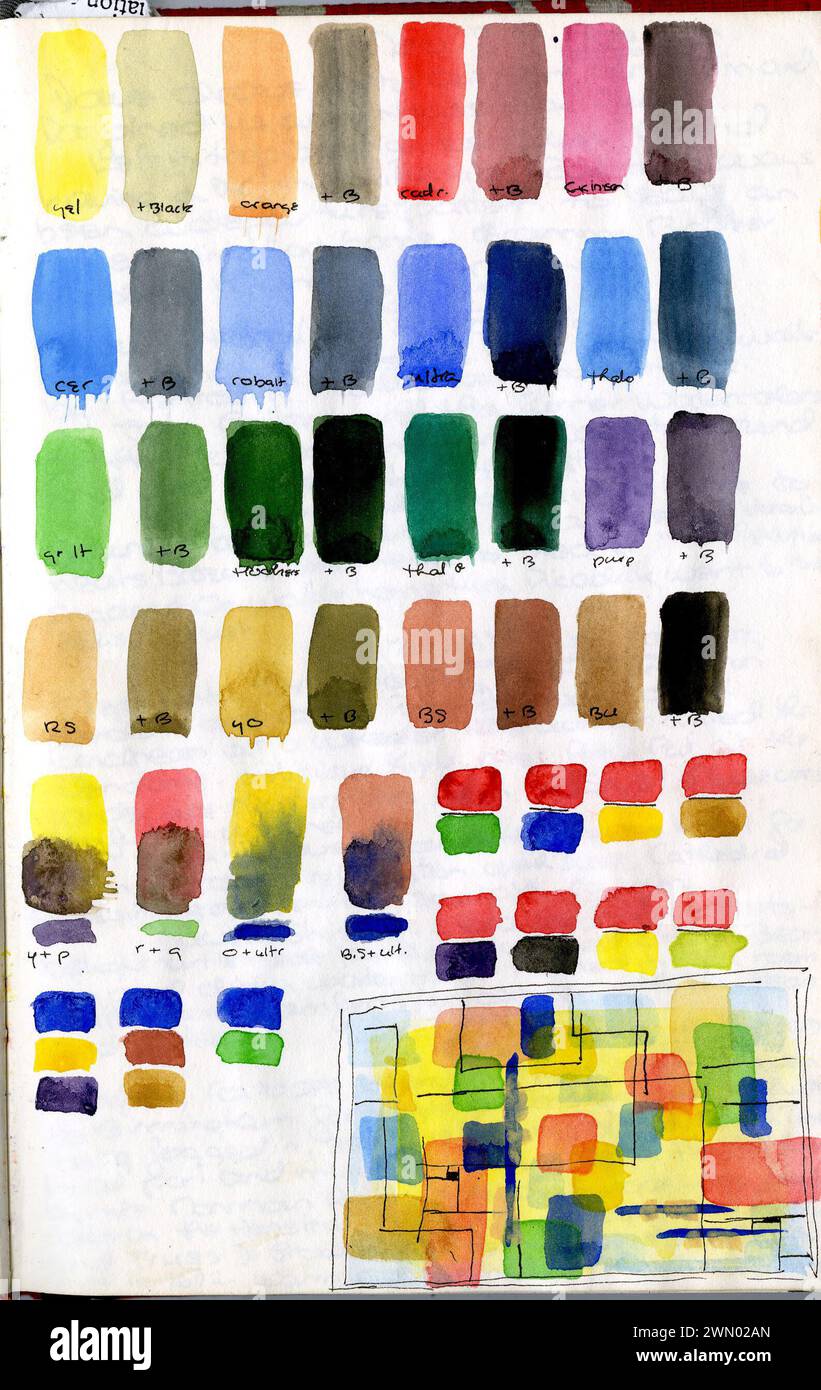 Color practice. Color practice Stock Photo - Alamy