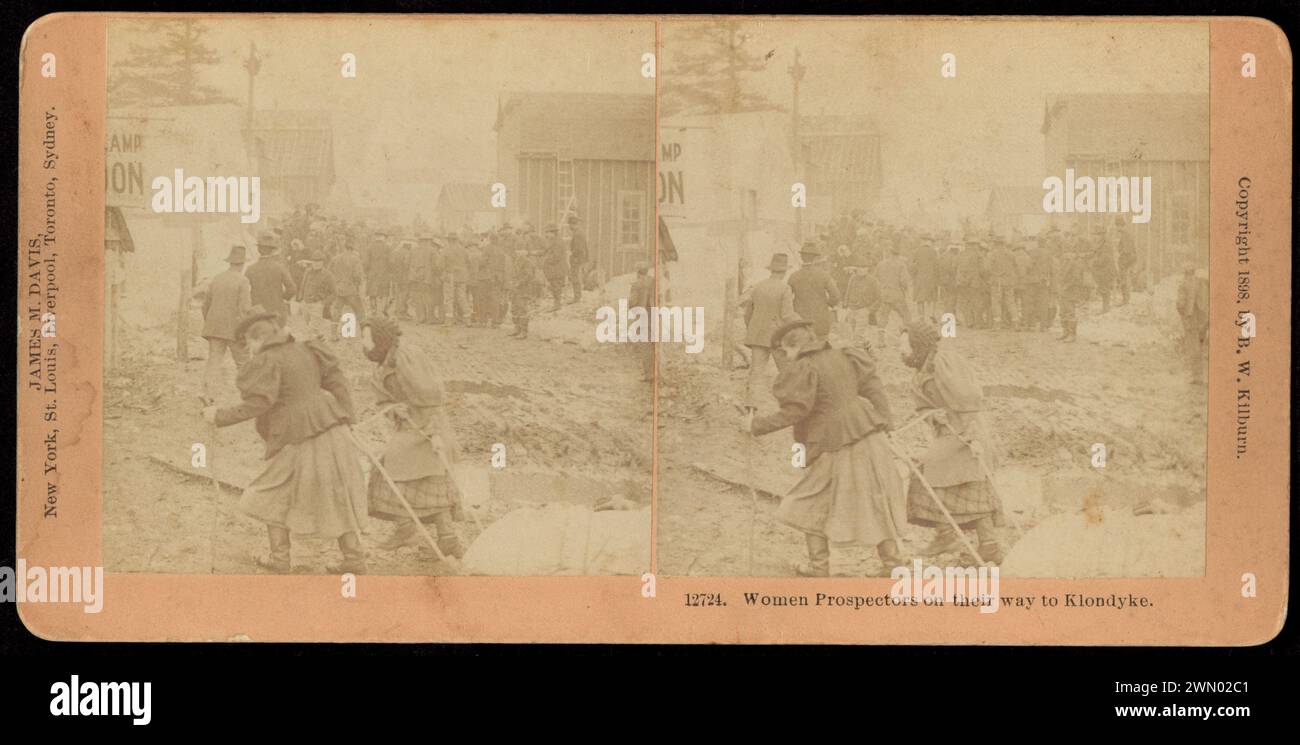 Women prospectors on their way to Klondyke. Women prospectors on their ...