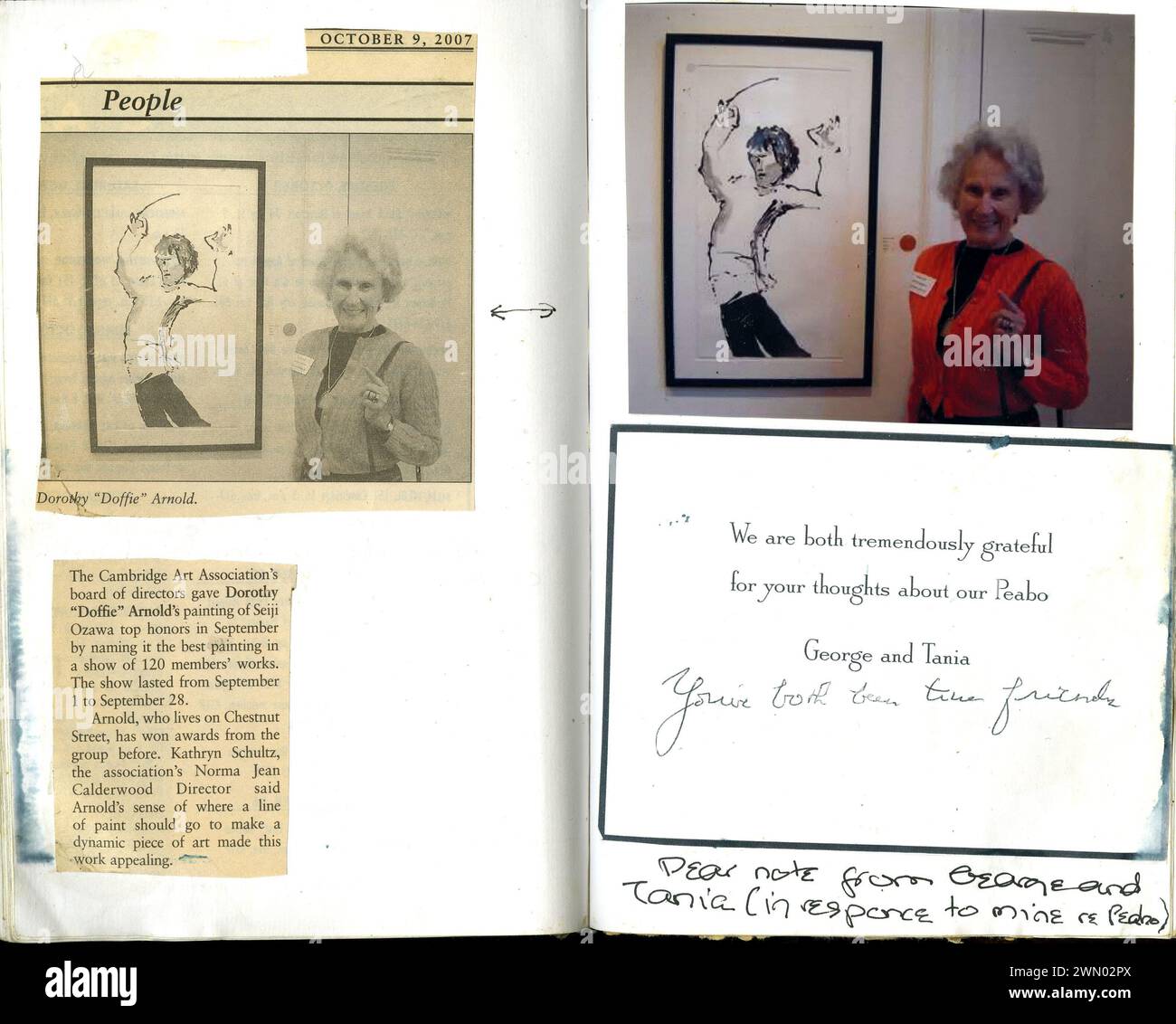 Dear Note from George and Tania. Dear Note from George and Tania Stock ...