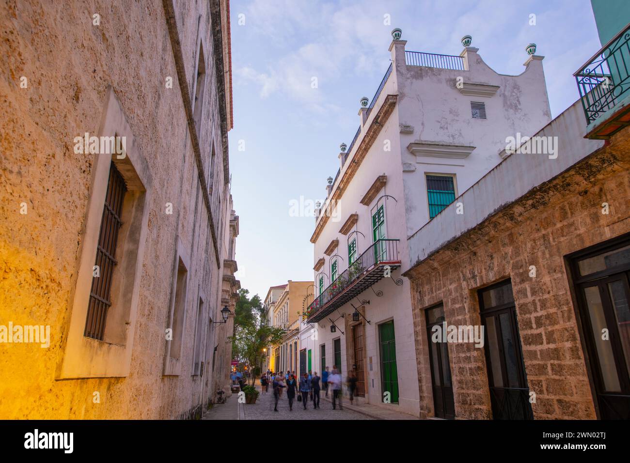 Historic buildings on Calle Oficios Street near Plaza de San Francisco ...