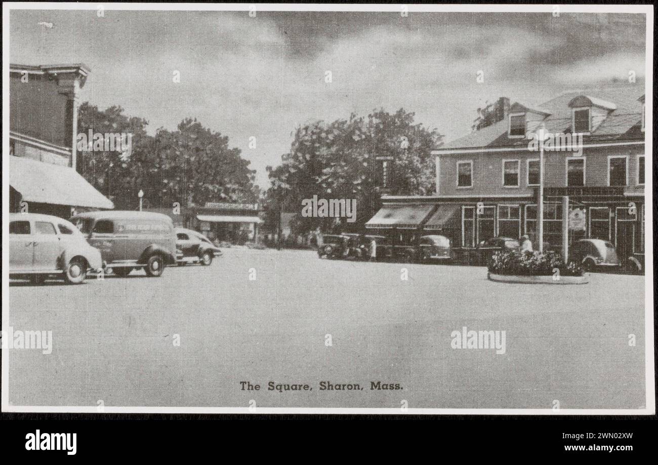 The Square, Sharon, Mass.. The Square, Sharon, Mass Stock Photo - Alamy
