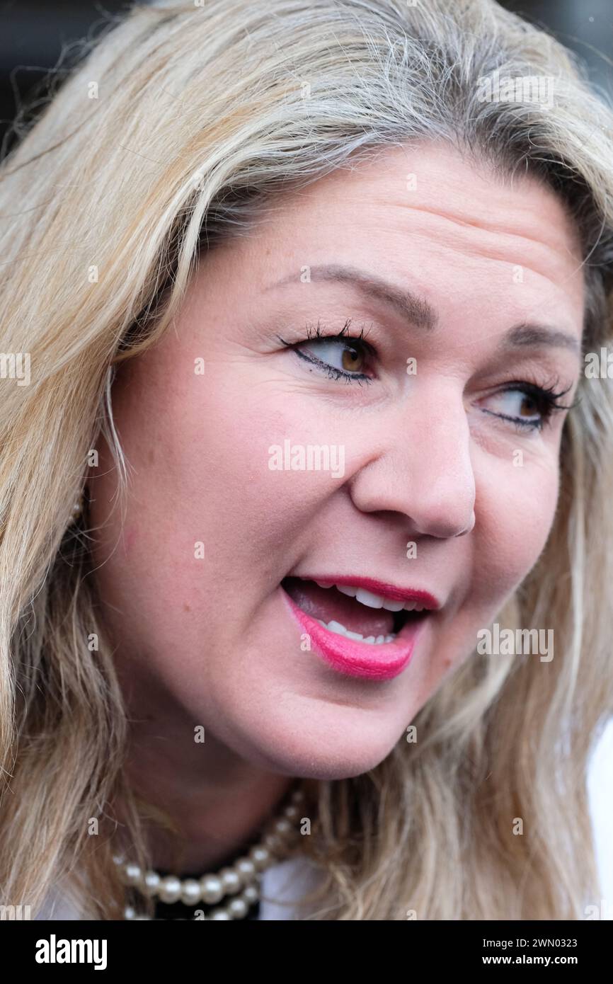 Cardiff, Wales, UK – Wednesday 28th February 2024 – Laura Anne Jones MS ...