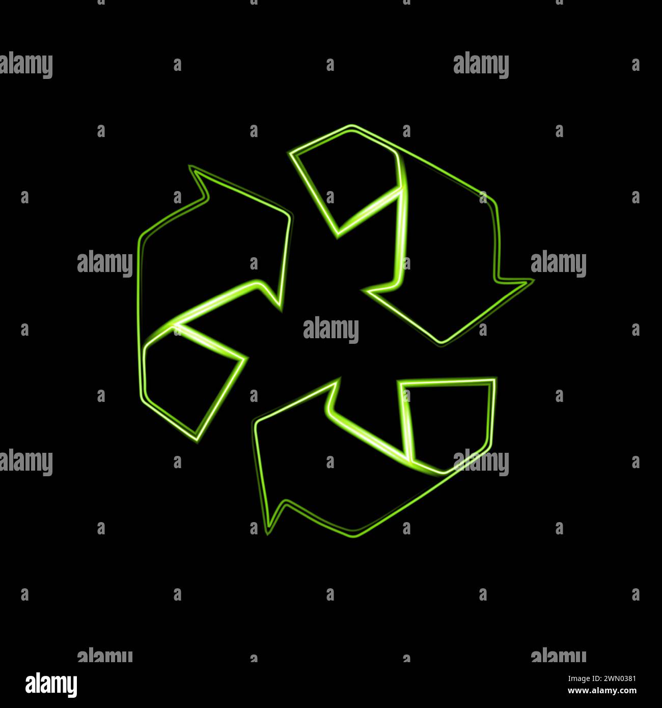 Neon icon waste recycling hi-res stock photography and images - Alamy
