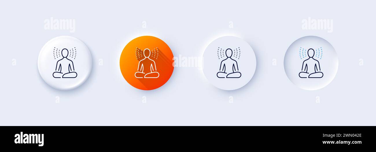 Yoga line icon. Meditation pose sign. Line icons. Vector Stock Vector ...