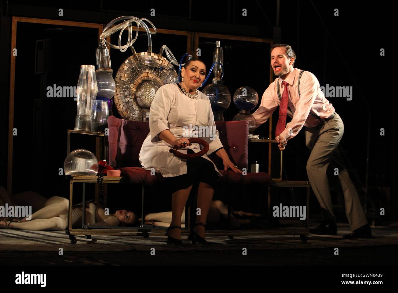 Non Exclusive: DNIPRO, UKRAINE - FEBRUARY 27, 2024 - A pre-premiere staging of Madame Rubinstein ...