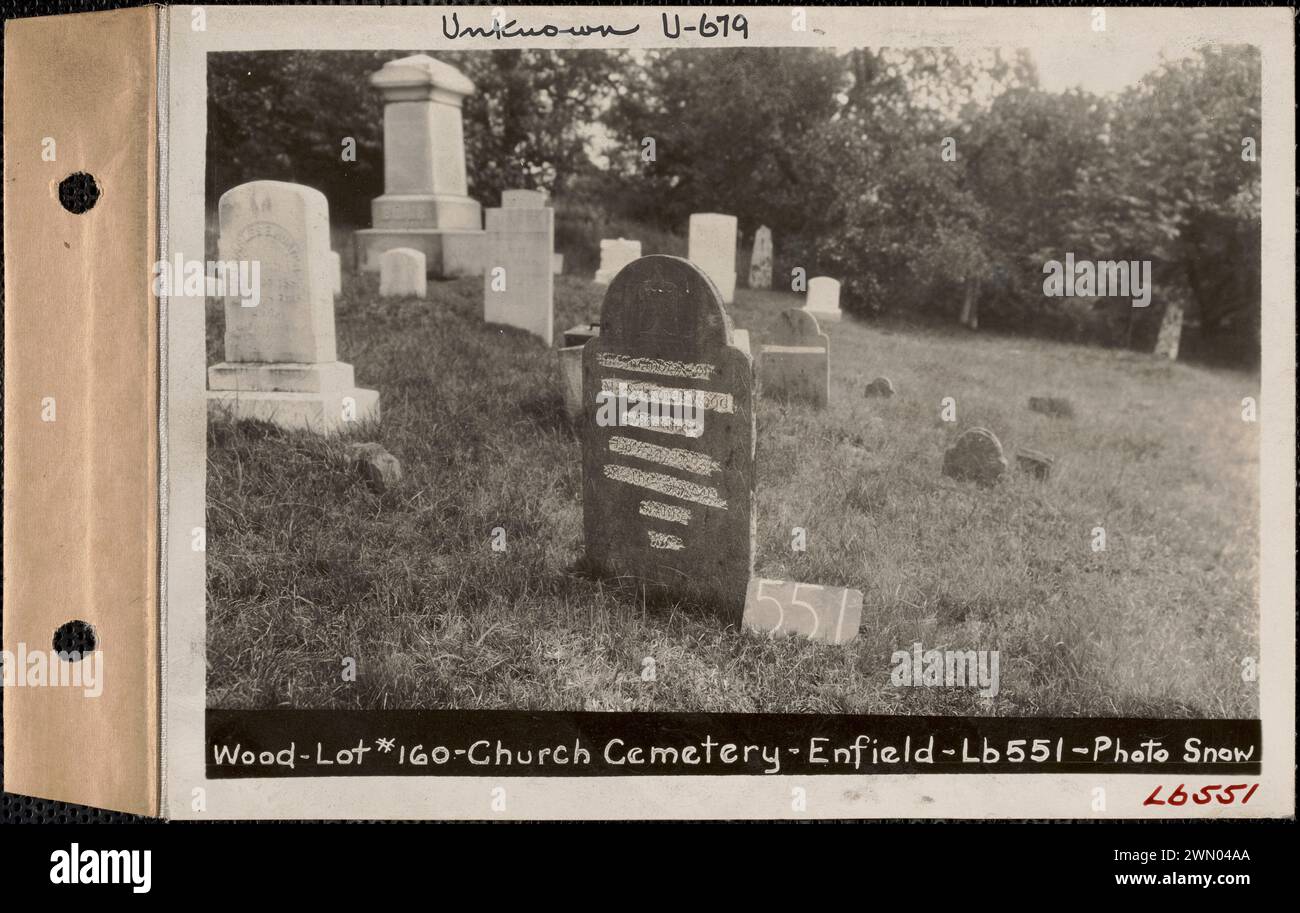 Wood, Church Cemetery, lot 160, Enfield, Mass., ca. 1930-1931 : Unknown ...