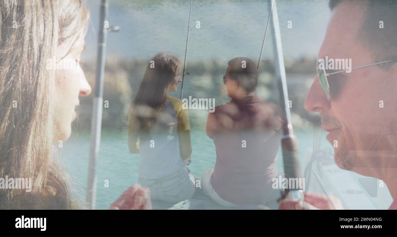 Image of double exposure of fusing people Stock Photo - Alamy