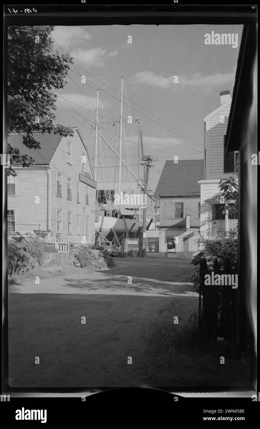 Glover Street and the boatyards, Marblehead. Glover Street and the ...