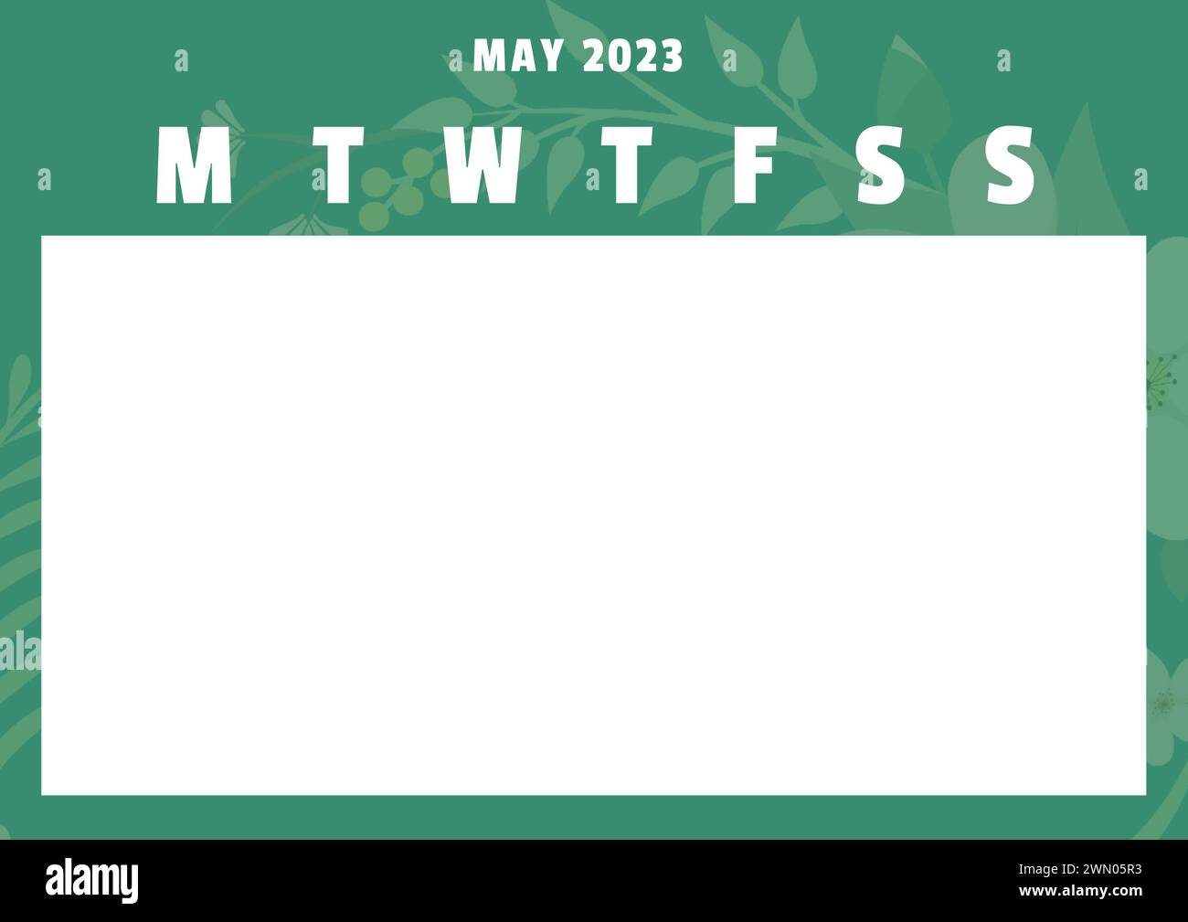 Spring-themed calendar for serene planning, gardening, wellness, and ...